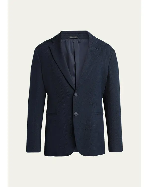 Giorgio Armani Jacquard Chevron Blazer