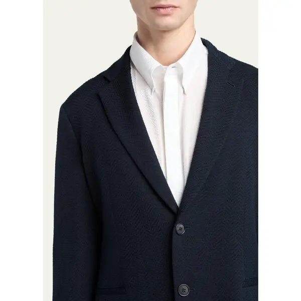 Giorgio Armani Jacquard Chevron Blazer