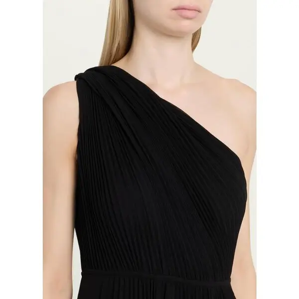 Kobi Halperin Iris Pleated Asymmetric Gown