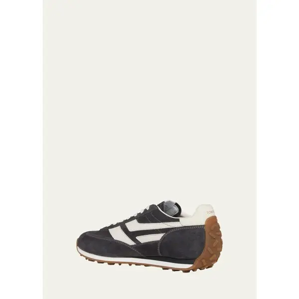TOM FORD Mick Suede And Leather Low-top Sneakers