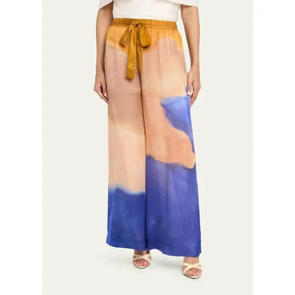 Ulla Johnson X Helen Frankenthaler Julien Silk-chiffon Pants