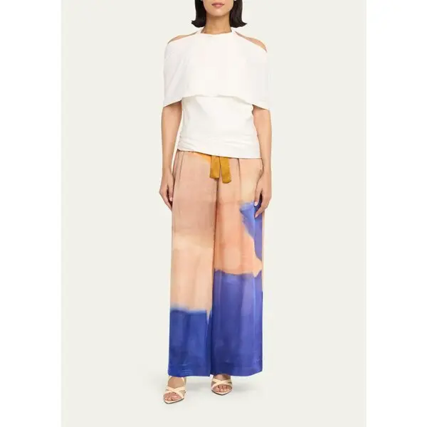 Ulla Johnson X Helen Frankenthaler Julien Silk-chiffon Pants