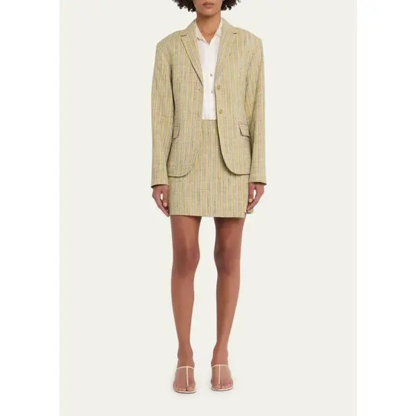 Ulla Johnson Matteo Stripe Jacket - Agave