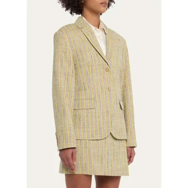 Ulla Johnson Matteo Stripe Jacket - Agave