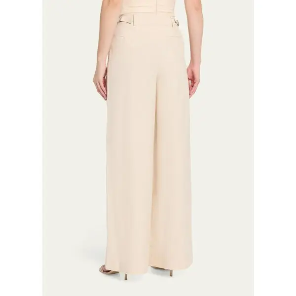 Simkhai Leroy Pleated Wide-leg Pants