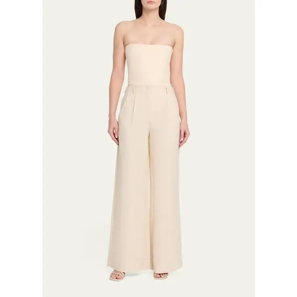 Simkhai Leroy Pleated Wide-leg Pants