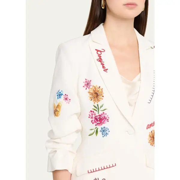Cinq À Sept Cheyenne Embroidered Vine Blazer