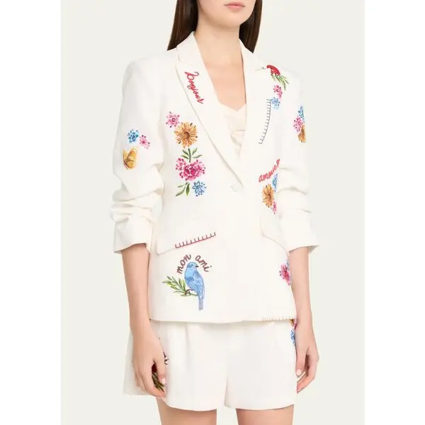 Cinq À Sept Cheyenne Embroidered Vine Blazer