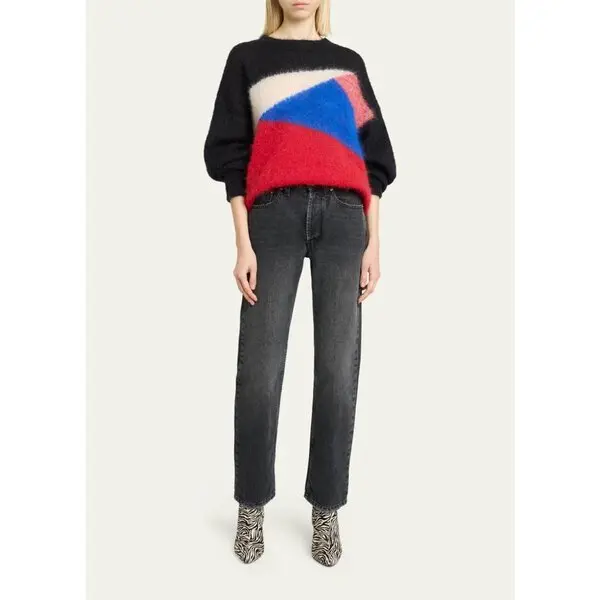 Isabel Marant Étoile Leoncia Colorblock Mohair-wool Oversized Sweater