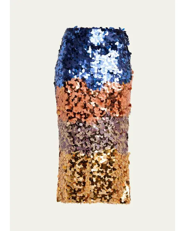 Ulla Johnson X Helen Frankenthaler Matilde Sequined Midi Skirt