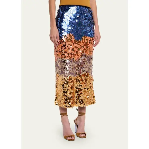 Ulla Johnson X Helen Frankenthaler Matilde Sequined Midi Skirt