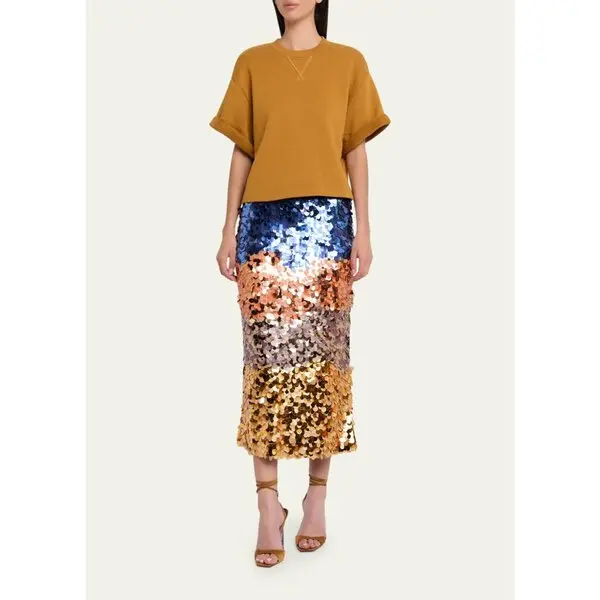 Ulla Johnson X Helen Frankenthaler Matilde Sequined Midi Skirt