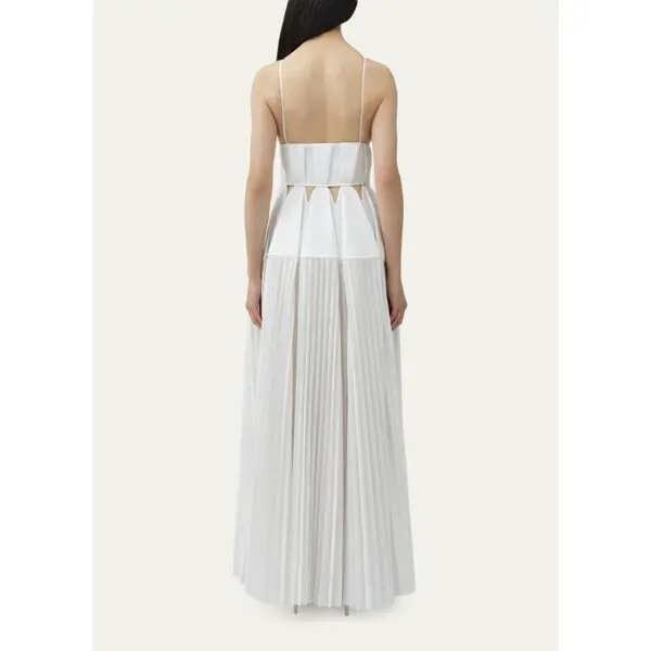 Simkhai Selene Pleated Cotton Gown