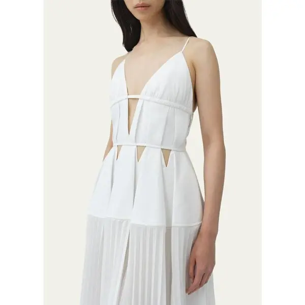 Simkhai Selene Pleated Cotton Gown