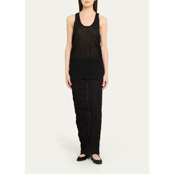 TOTEME Crinkled Knit Maxi Skirt