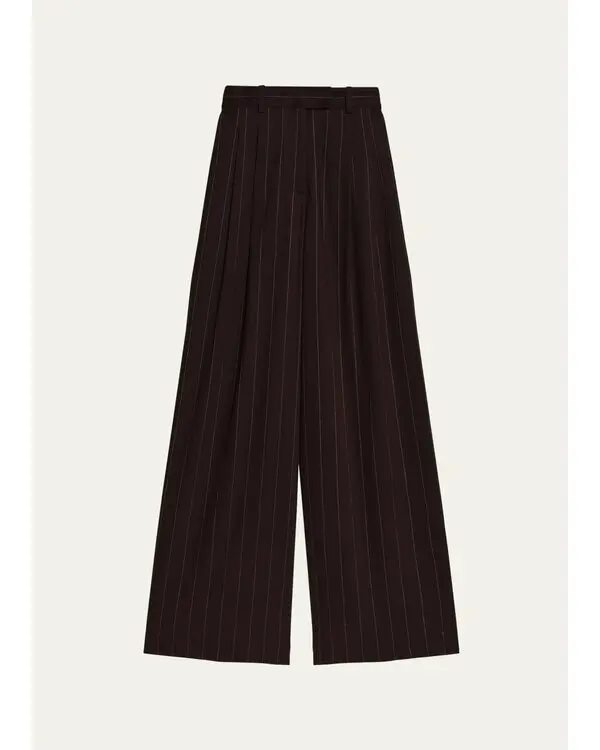 Helmut Lang Double-pleated Wide-leg Trousers
