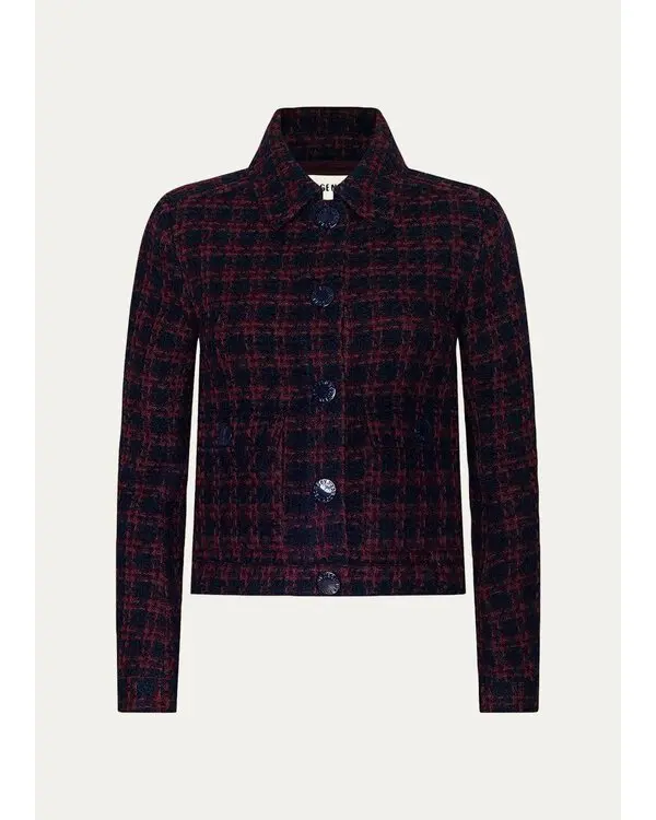 L'Agence Nyx Tweed Crop Jacket