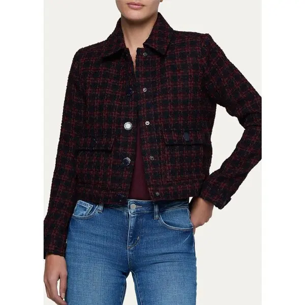 L'Agence Nyx Tweed Crop Jacket