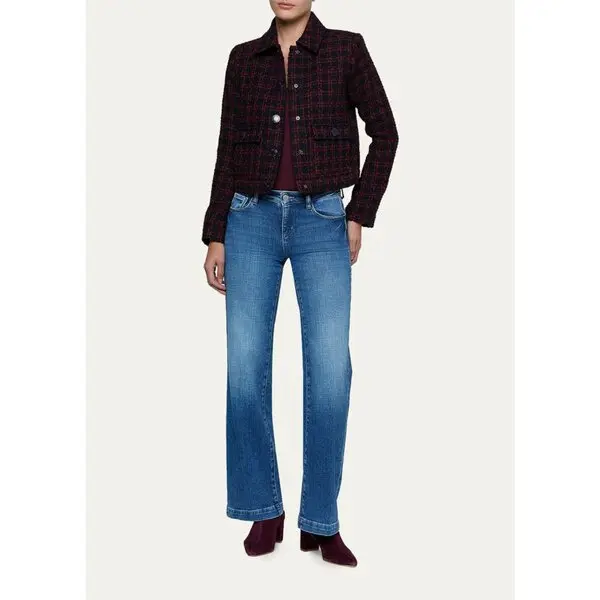 L'Agence Nyx Tweed Crop Jacket