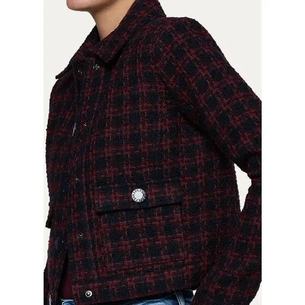 L'Agence Nyx Tweed Crop Jacket