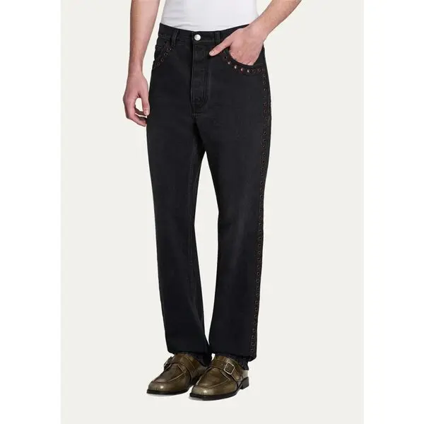 Marni Grommet-trimmed Straight-leg Jeans