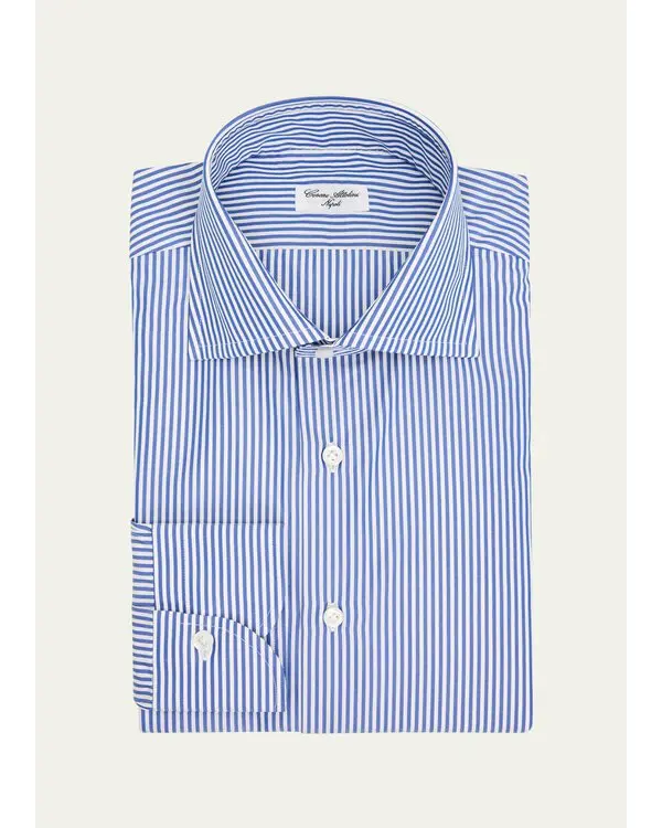 Cesare Attolini Bengal Cotton Dress Shirt