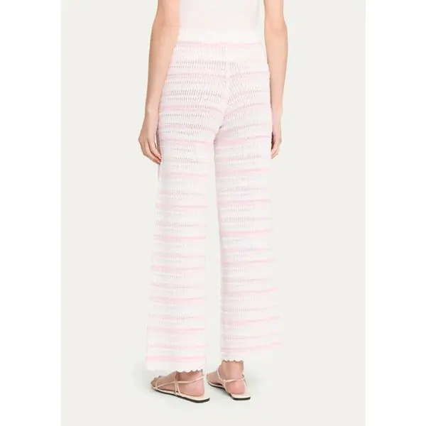 LoveShackFancy Clarabeth Striped Crochet Pants