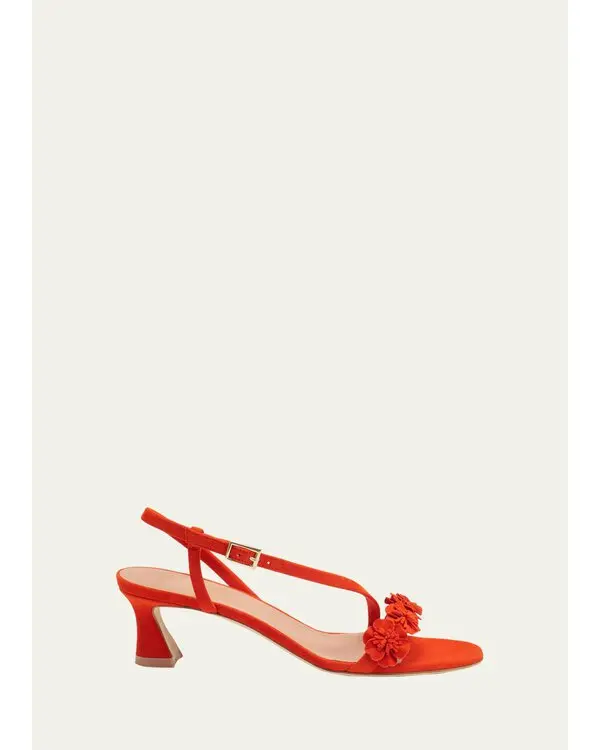 MALONE SOULIERS 45mm Serra Suede Sandals - Marigold
