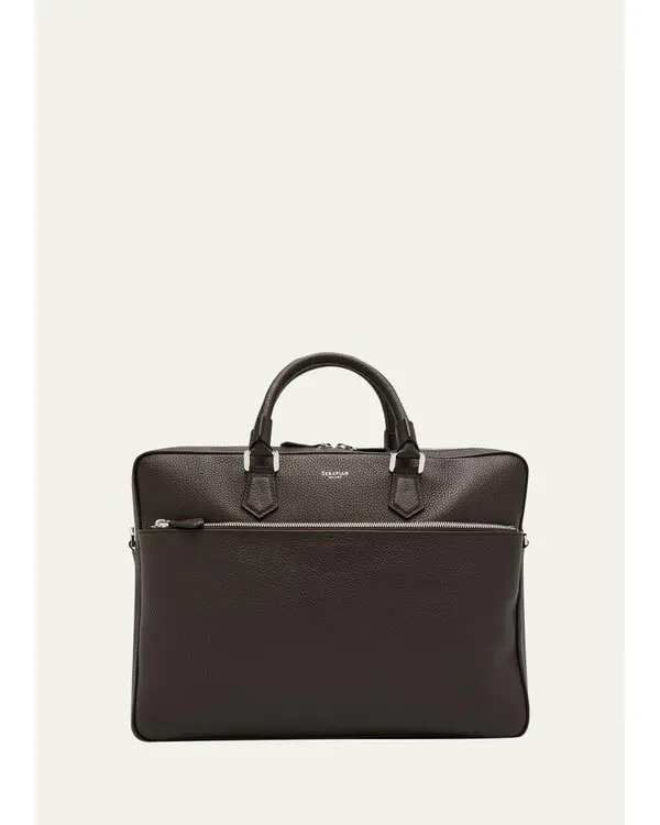 SERAPIAN Slim Briefcase In Cachemire Leather