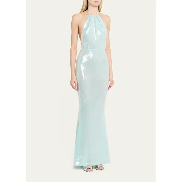 Retrofete Elexa Sequined Halter Dress