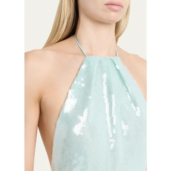 Retrofete Elexa Sequined Halter Dress