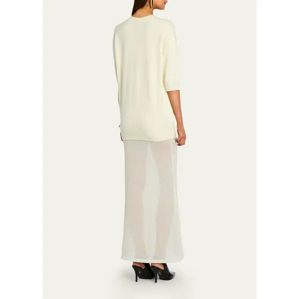 SEROYA Arwen Knit Maxi Dress - Eggshell