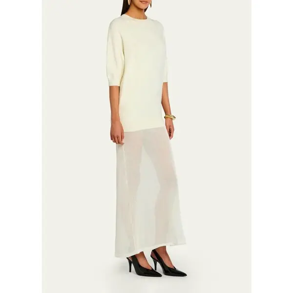 SEROYA Arwen Knit Maxi Dress - Eggshell