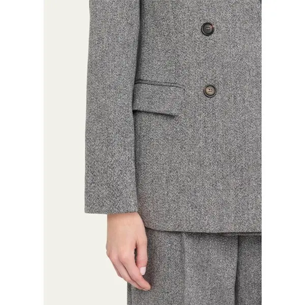 Brunello Cucinelli Wool-mohair Herringbone Blazer