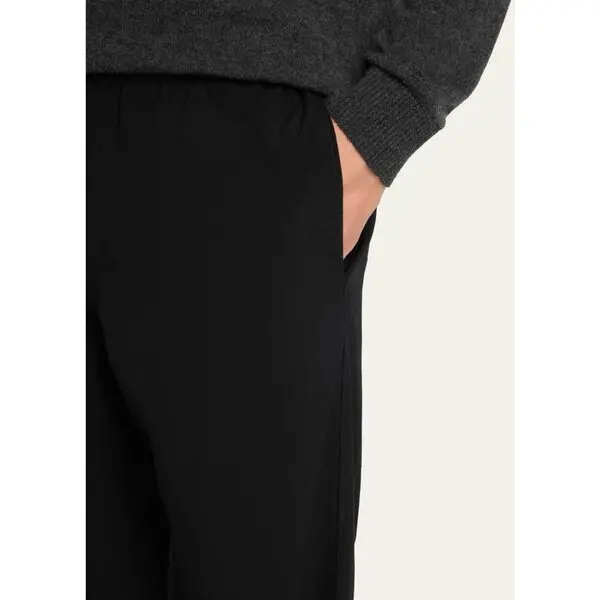 THE ROW Pascale Wool Twill Pull-on Pants