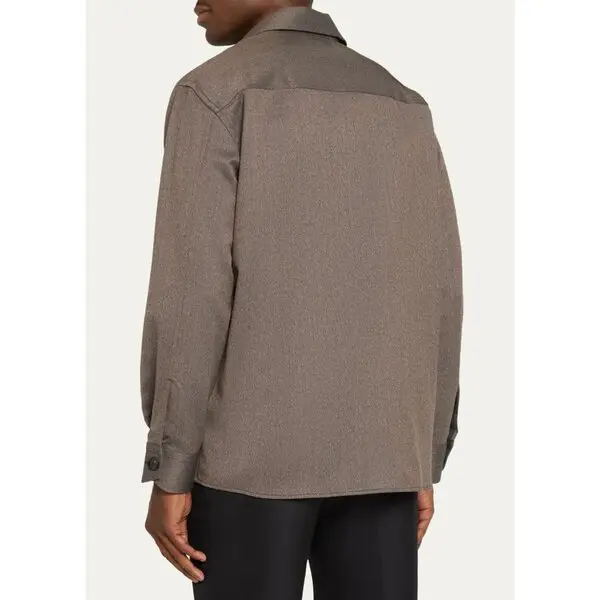 Brioni Mouline Gabardine Overshirt