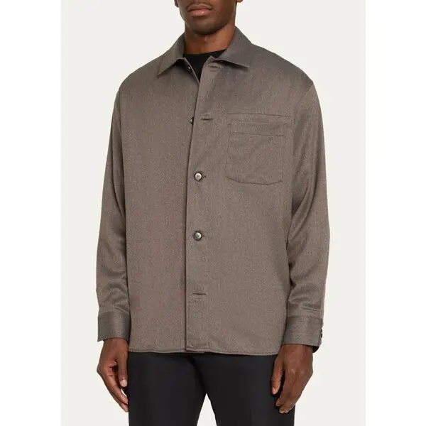 Brioni Mouline Gabardine Overshirt