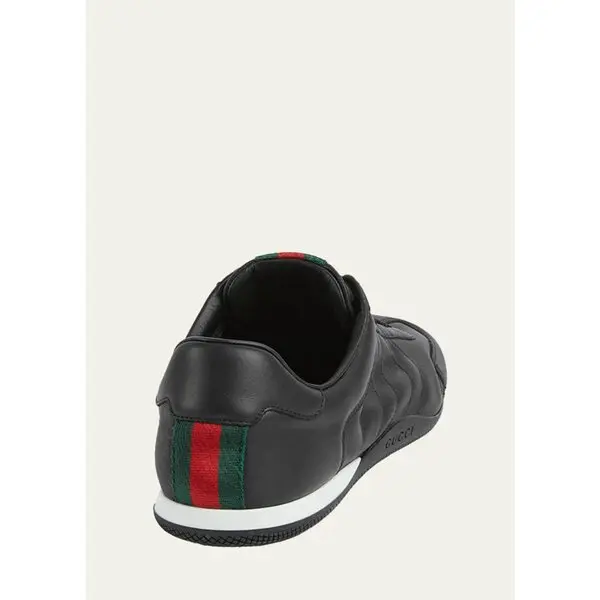 Gucci Shift Leather Low-top Sneakers - Black
