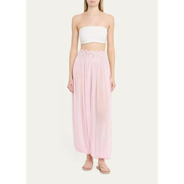 Retrofete Dreamy Chiffon Bubble Pants - Rosa