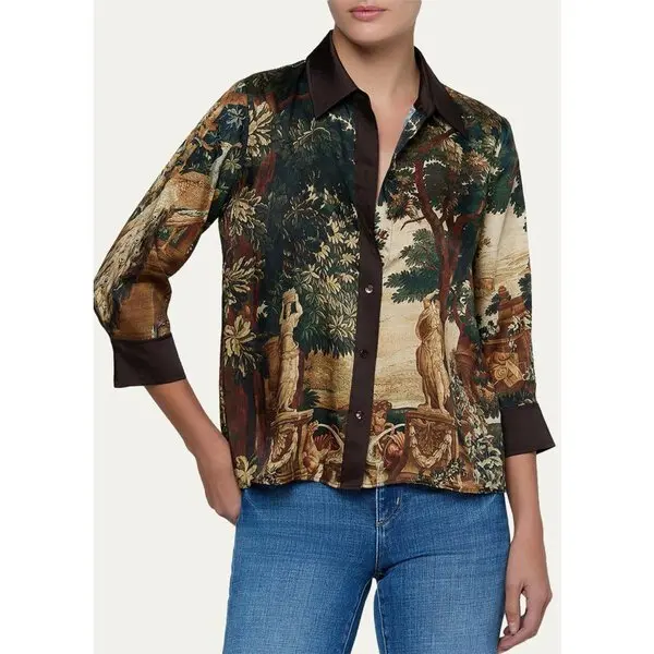 L'Agence Eulalie Placet Print Blouse