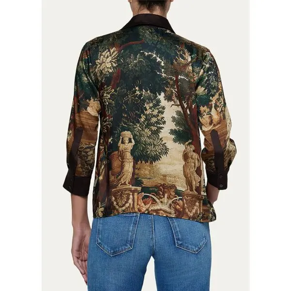 L'Agence Eulalie Placet Print Blouse