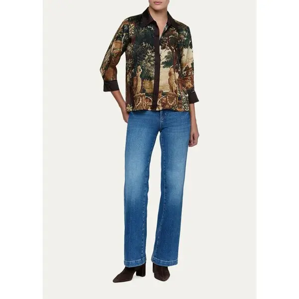 L'Agence Eulalie Placet Print Blouse