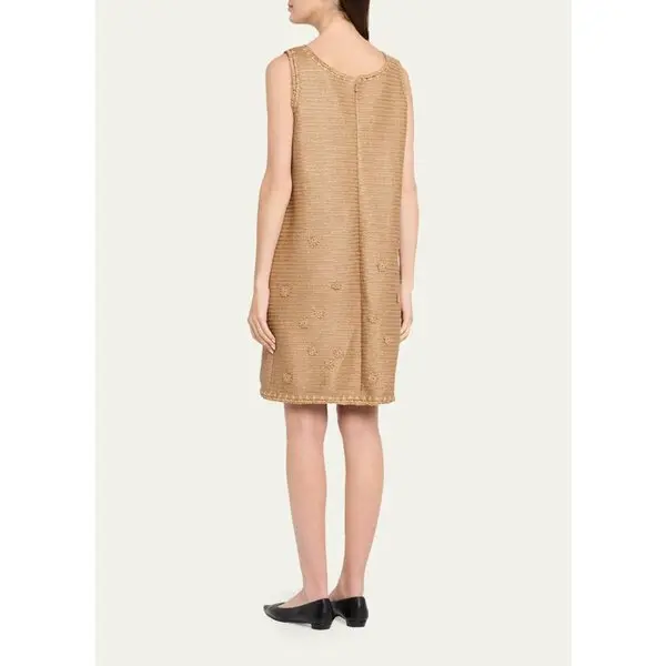 Lafayette 148 New York Raffia-effect Jersey Shift Dress