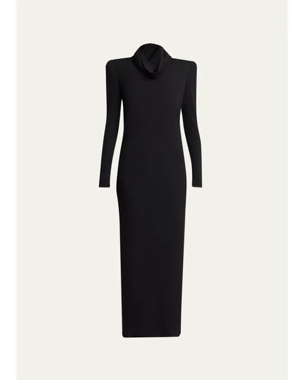 Valentino Garavani Cowl-neck Column Maxi Dress