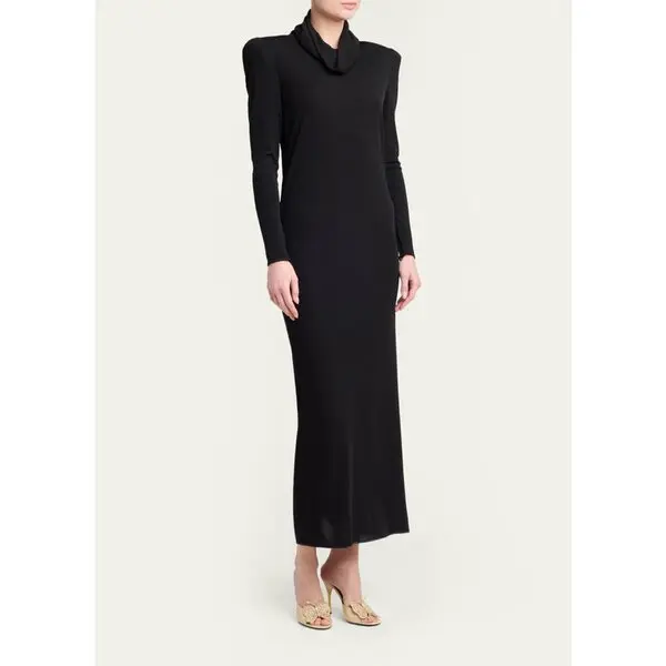 Valentino Garavani Cowl-neck Column Maxi Dress