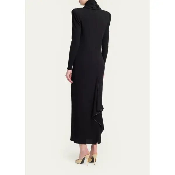 Valentino Garavani Cowl-neck Column Maxi Dress