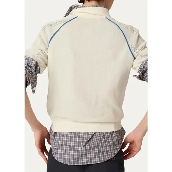Miu Miu Contrast-striped Cotton-blend Polo Shirt