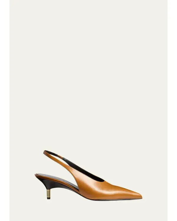 Khaite 55mm Bella Leather Slingback Pumps