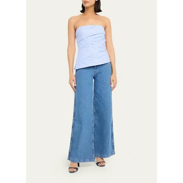 Simkhai Emerson Ruched Strapless Top
