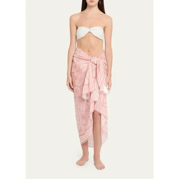 SHANI SHEMER Floral Logo Pareo Coverup